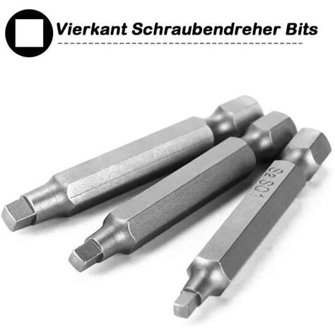 Lot De 6 Embouts De Tournevis Carrés 1 4 Tige Hexagonale Tournevis