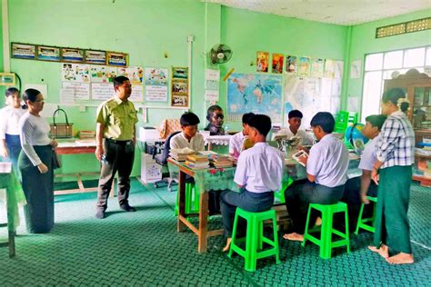 ပွင့်ဖြူမြို့နယ်၌ ကျောင်းစာကြည့်တိုက်လုပ်ငန်းများ ဖွံ့ဖြိုးတိုးတက်စေရေး တာဝန်ရှိသူများ ကွင်းဆင