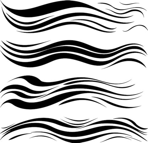 Abstract Geometric Shape Line Art Silhouette Black And White Vector