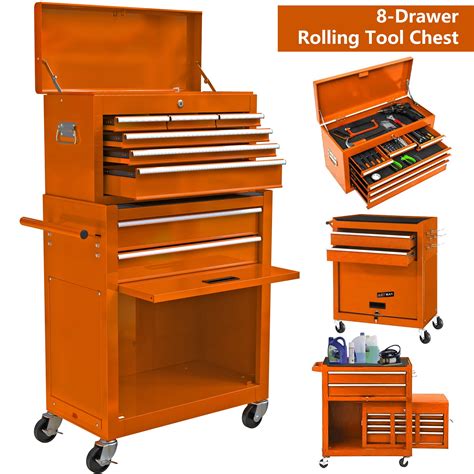 Rolling Tool Box With Wheels And 8 Drawers High Capacity Rolling Tool Chest With Large Storage