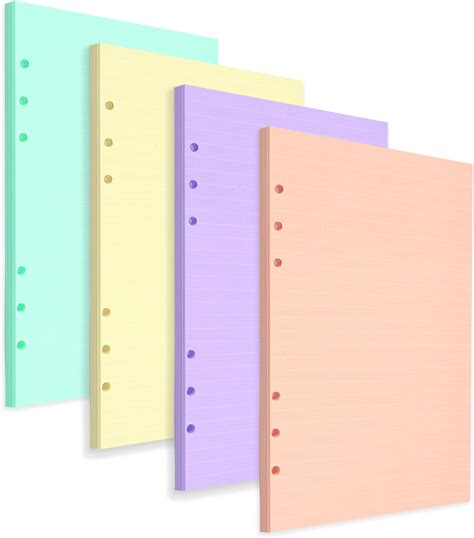 A5 Lined Paper Refill 4 Packs A5 Loose Leaf Paper 160 Sheets 320
