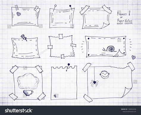 Hand Drawn Doodle Vector Rectangle Frames Stock Vector Royalty Free 1180920256 Shutterstock