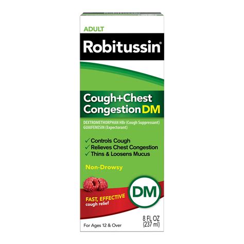 Robitussin Adult Maximum Strength Cough Chest Congestion Non Drowsy
