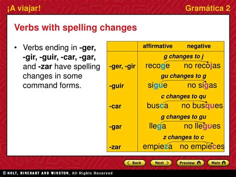 PPT Informal Commands Of Spelling Change And Irregular Verbs PowerPoint Presentation ID 3607358