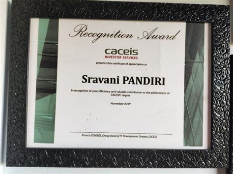 Sravani Pandiri On Linkedin Oneyear Ibm Caceis