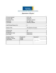 The Speed Of Sound Lab Report Docx Department Of Physics Course Number Course Title Semester
