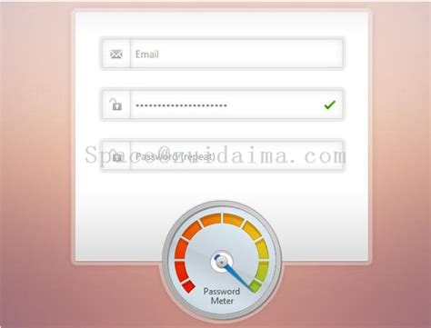 css3 jquery密码强度验证代码特效，通过码速表演示密码强度 代码 最代码