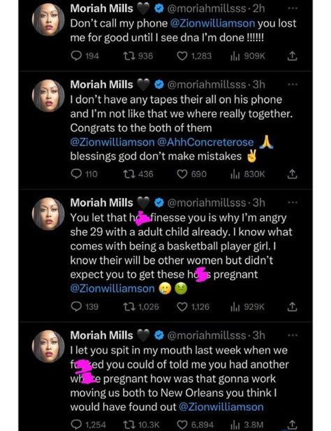 Moriah Mills Age And Wiki Zion Williamson Alleged Pornstar Girlfriend
