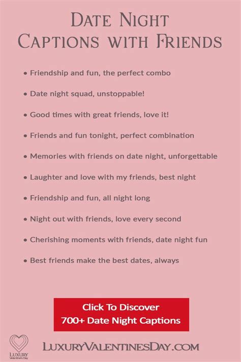 Fun Date Night Captions With Friends For Instagram In 2024 Date Night Quotes Best Friend