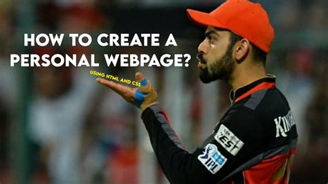 How To Create A Personal Webpage Using Html And Css Code