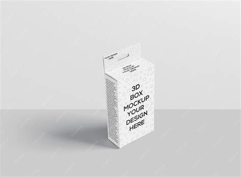 Premium Psd Flat Rectangle With Hanger Box Mockup