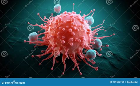Cancer Cells Hiv Aids Coronavirus Infection Stock Illustration