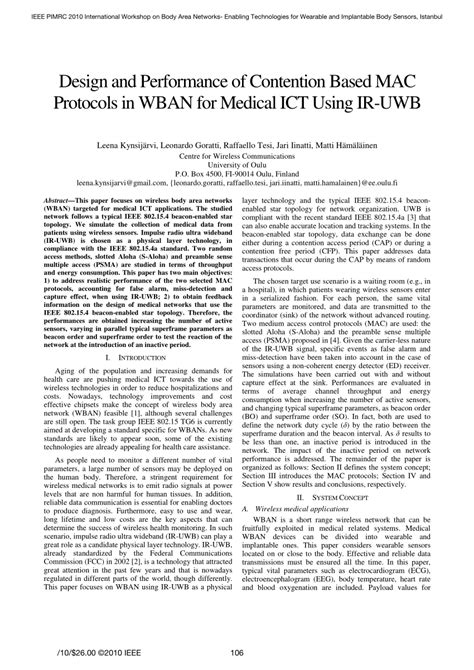 Pdf Design And Performance Of Contention Based Mac Protocols In Wban