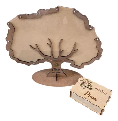 Rbol De Firmas Personalizado Acr Lico Mdf Bodas Xv A Os