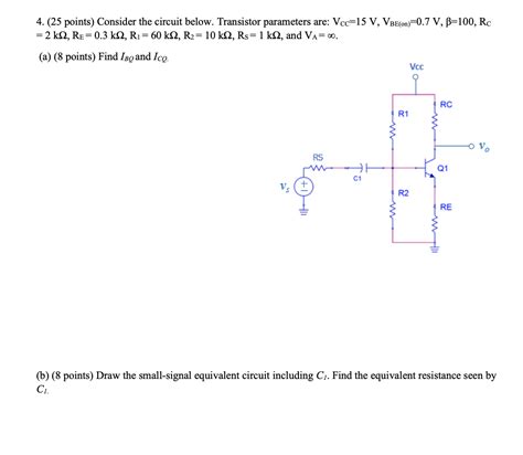Solved Points Consider The Circuit Below Transistor Chegg