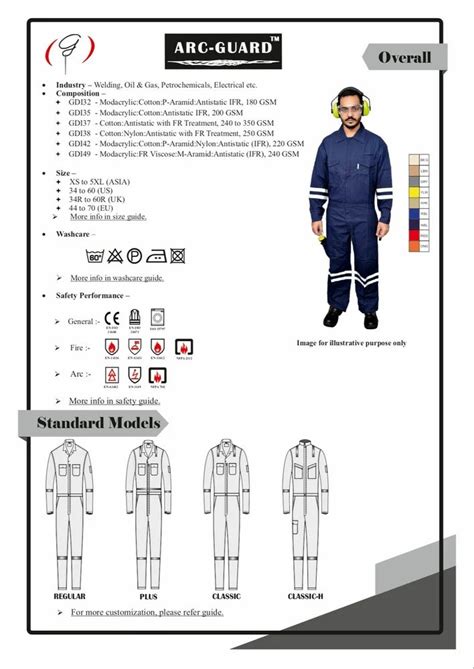 Arc Flash Protection Coverall Arc Guard Size Xs To 5xl Asia