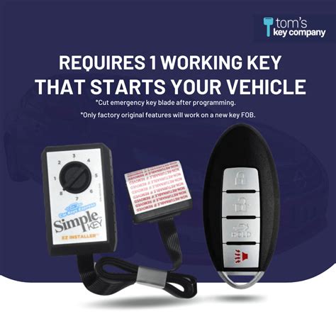 nissan and infiniti simple key programmer for smart key fob nisk e4tz0sk