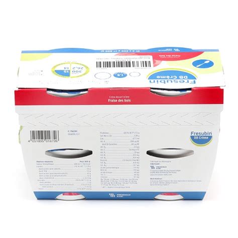 Fresubin Db Crème Fraise Des Bois 4x200g Hp Hc Diabète