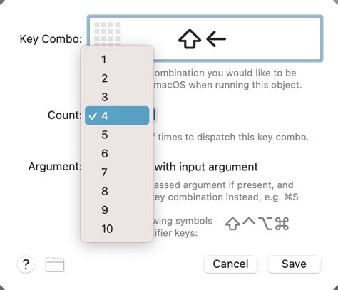 Key Combo Count Support Use Variable Or Query Alfred Feature