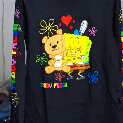 Rare Spongebob Teddy Fresh Long Sleeve Shirt Gem