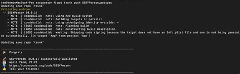 Cocoapods 使用：创建公有 Pod 库 Chirpy