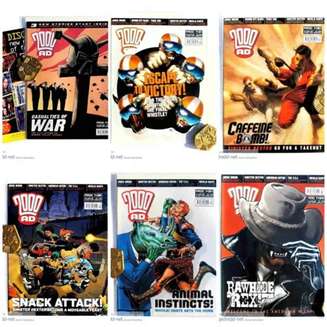 2000ad Prog 1430 1435 All 6 Judge Dredd Comic Books Bag And Board 16
