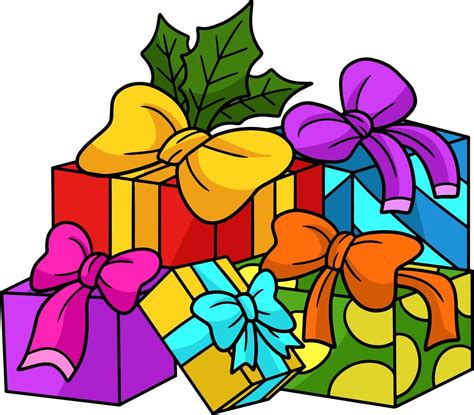 Regalos De Navidad Dibujos Animados Color Clipart 11418444 Vector En