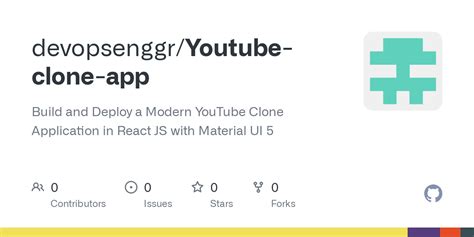 GitHub Devopsenggr Youtube Clone App Build And Deploy A Modern