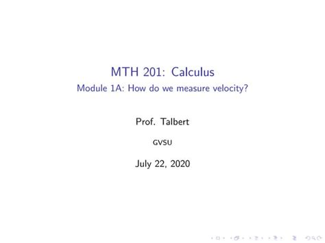 In Class Activities For Mth 201 Calculus Module 1a Ppt