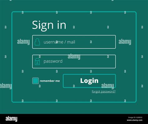 Login Form Window Vector Flat Design Stock Vector Image Art Alamy