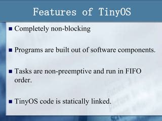 TinyOS PPTX Operating Systems Computer Software And Applications