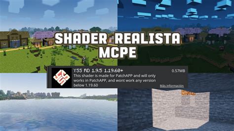 ¡shader Realista Yss Mcpe Mediafire Minecraft Youtube
