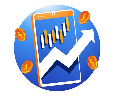 Stock Report Chart In Smartphone App 12766784 Vector Art At Vecteezy