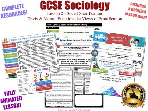 Functionalism & Social Stratification L2/20 [ AQA GCSE Sociology - 8192] [Davis & Moore ...
