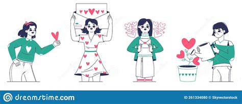 Romantic Girls With Red Hair Romantic Girls Poster Girls Doodle