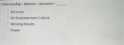 Solved Understanding ﻿behavior ﻿execution Accuracyan