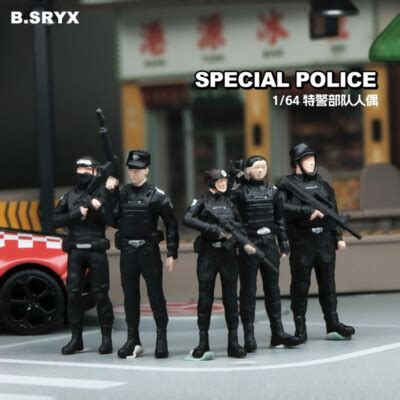 Diorama 164 Swat Figure Model Set City Special Police Scene Display