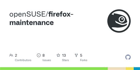 Github Opensusefirefox Maintenance