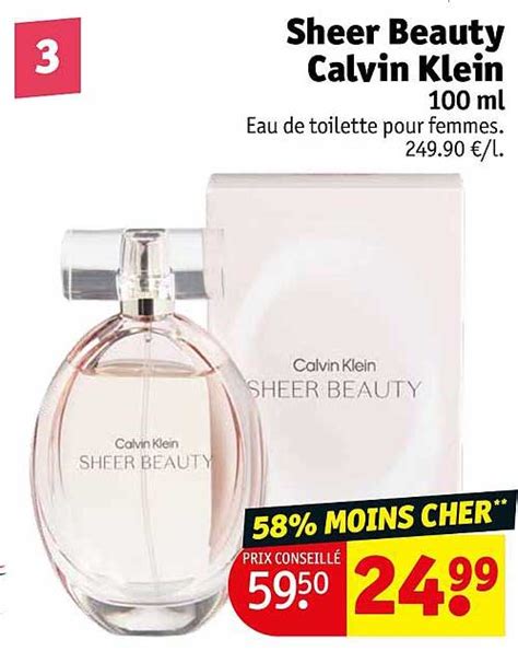 Promo Eau De Toilette Pour Femmes Sheer Beauty Calvin Klein 100 Ml Chez