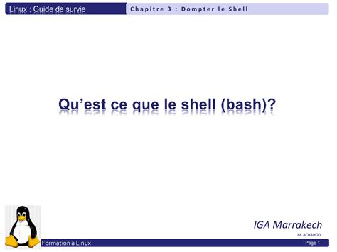 Notes Sur Le Thème Quest Ce Que Le Shell Bash Docsity