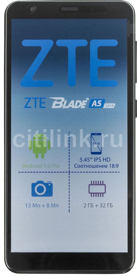 Обзор товара смартфон ZTE Blade A5 2019 32Gb, черный (1193985) в ...