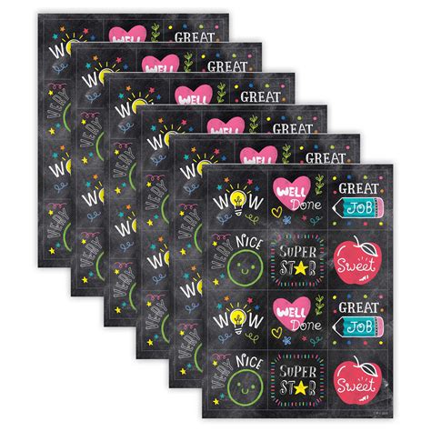 Creative Teaching Press Chalk It Up Colourful Chalk Reward Stickers