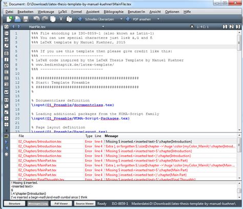 Latex Thesis Template Manuel Kuehner Tex Talk