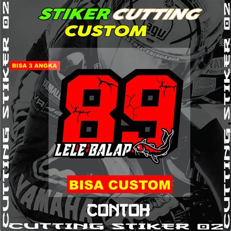 Jual Stiker Nomor Start Angka Start Nama Dan Nomor Sendiri Cutting Sticker Bukan Printing Anti