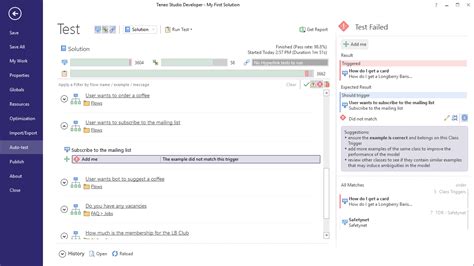 Run Automated Tests Teneo Developers