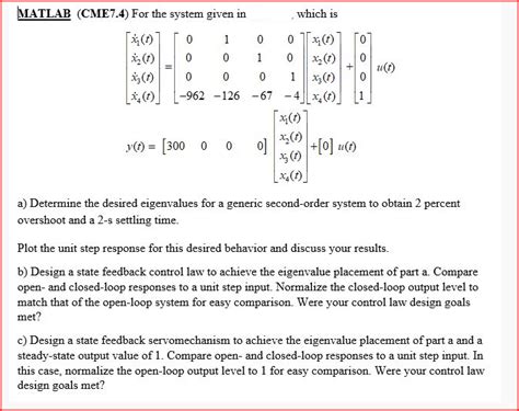 Solved Please show all the steps, and all the MATLAB code | Chegg.com