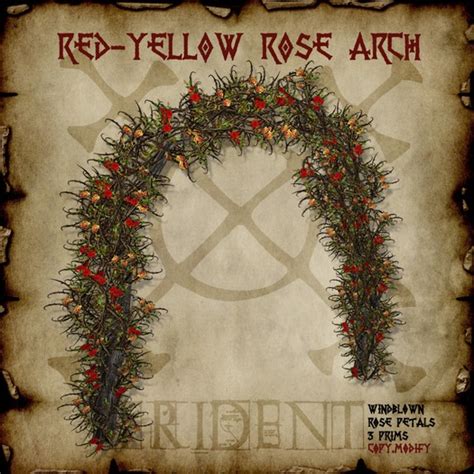Second Life Marketplace Red Yellow Rose Arch