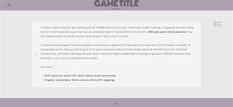 Twine Sugarcube 2 Template By A W Morgan