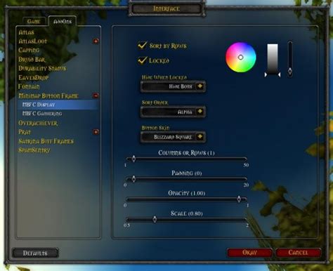 wow addon minimap button frame