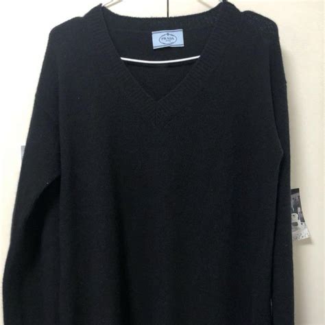 【prada】vネックニット カシミヤ混 ブラック プラダ レディース40サイズ By メルカリ